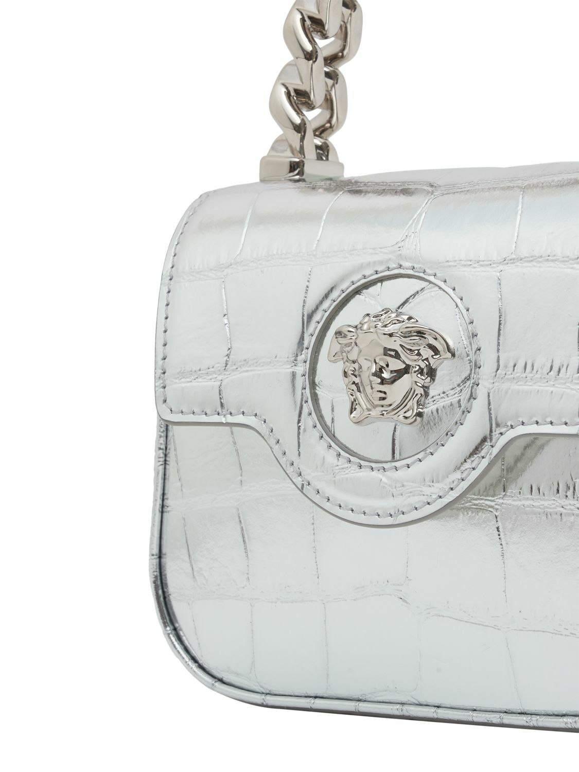 VERSACE - Mini Medusa Embossed Leather Bag Versace