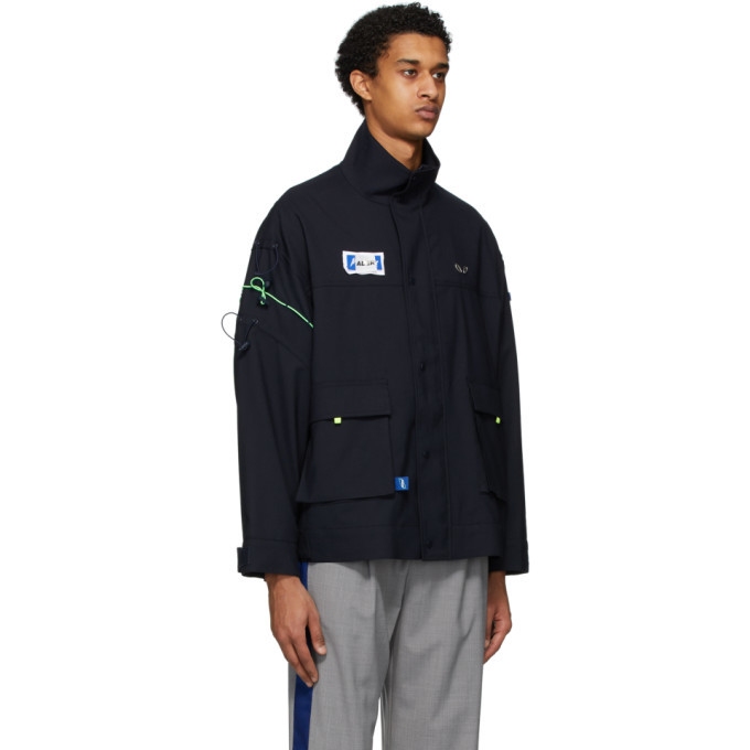 ADER error Navy Rivet Label Jacket ADER error