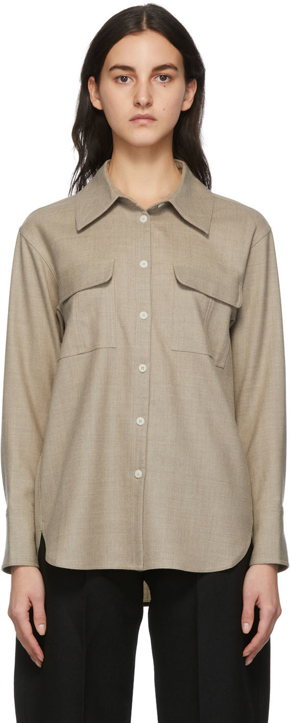 GIA STUDIOS Beige Collared Shirt GIA STUDIOS