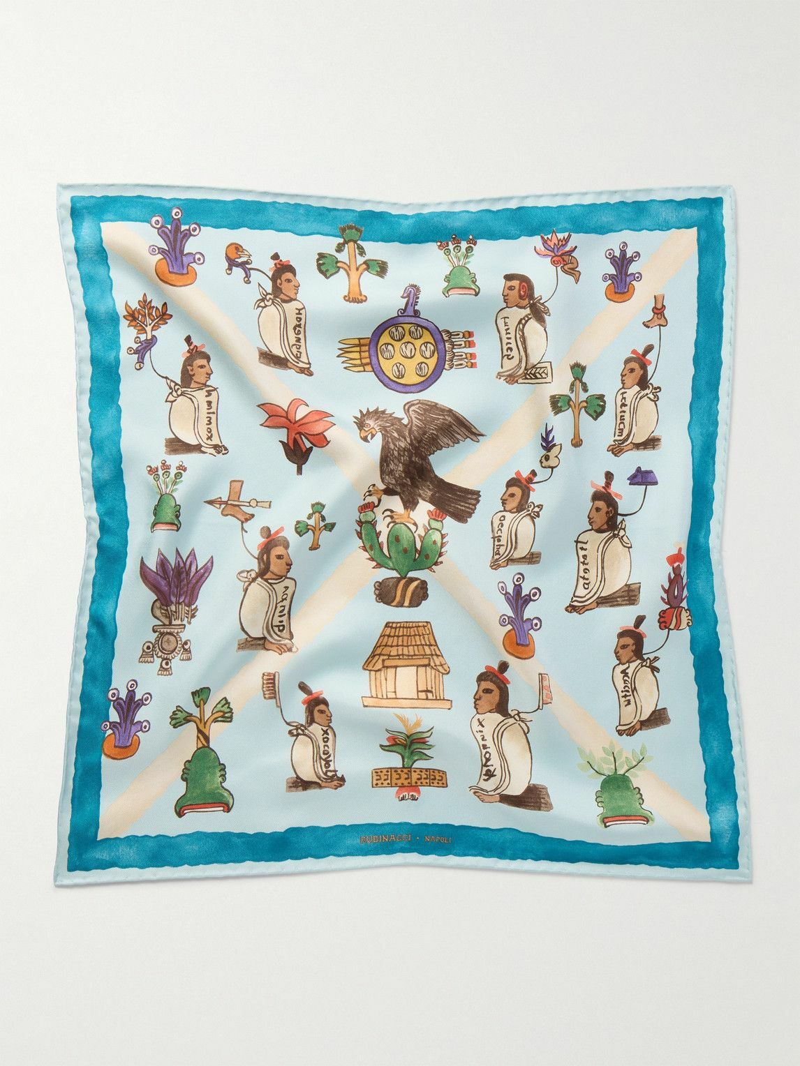 Rubinacci - Mendoza Printed Silk-Twill Pocket Square Rubinacci