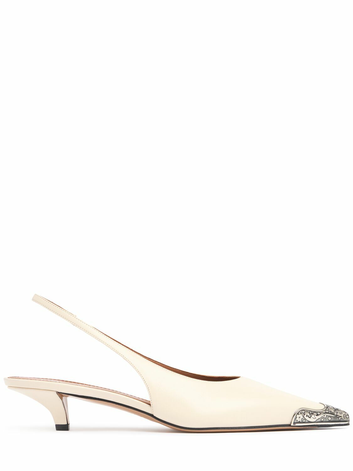 PARIS TEXAS 35mm Jessica Leather Western Slingbacks Paris Texas