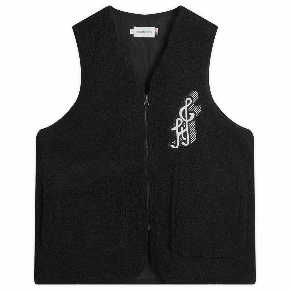 Honor the Gift Men's Teddy Notes Fleece Vest in Black Honor the Gift