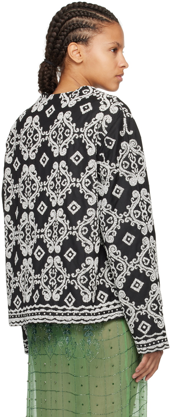 Bode Black Beaded Baroque Jacket Bode