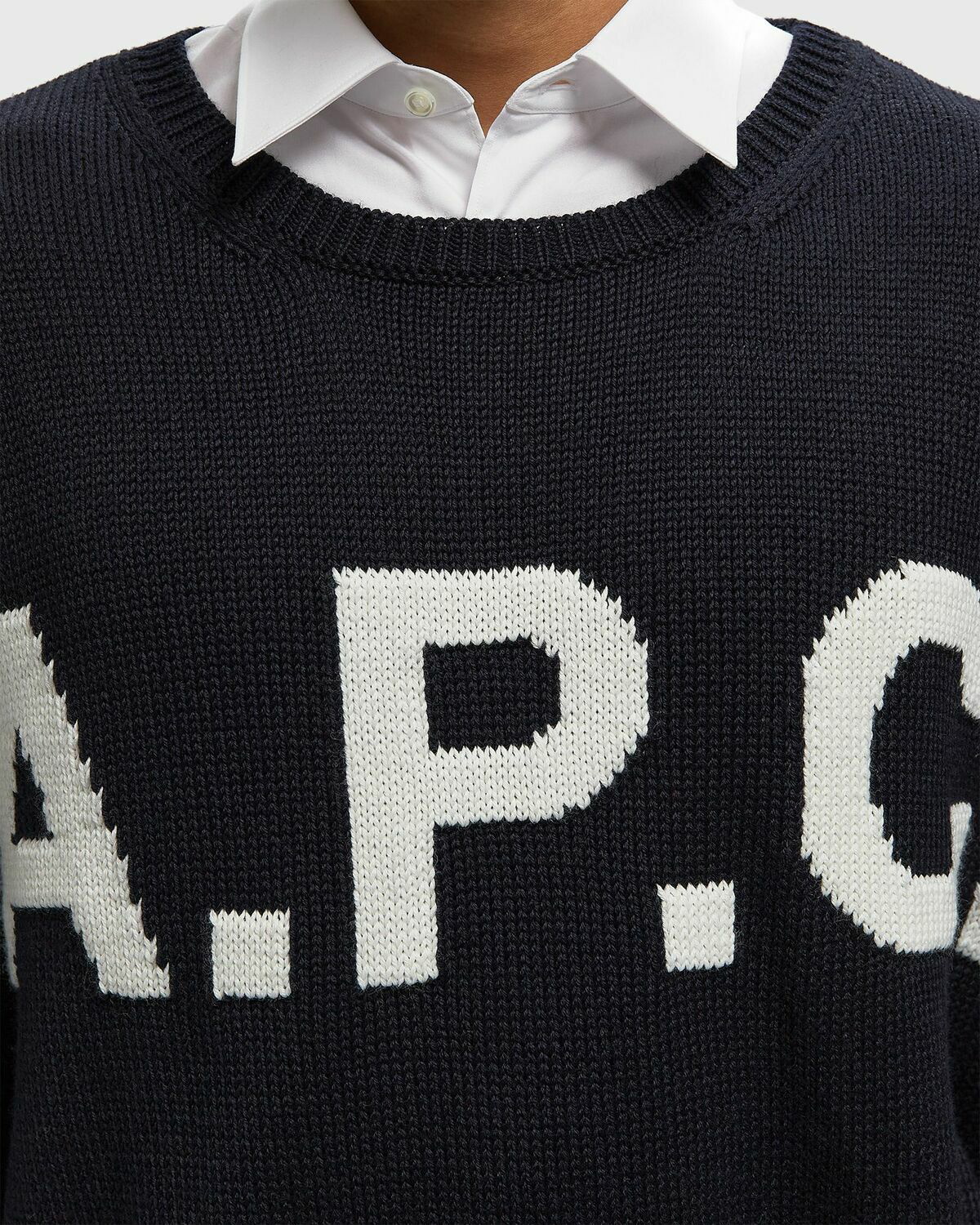 A.P.C. LAINE MELANGEE Blue Mens Pullover A.P.C.