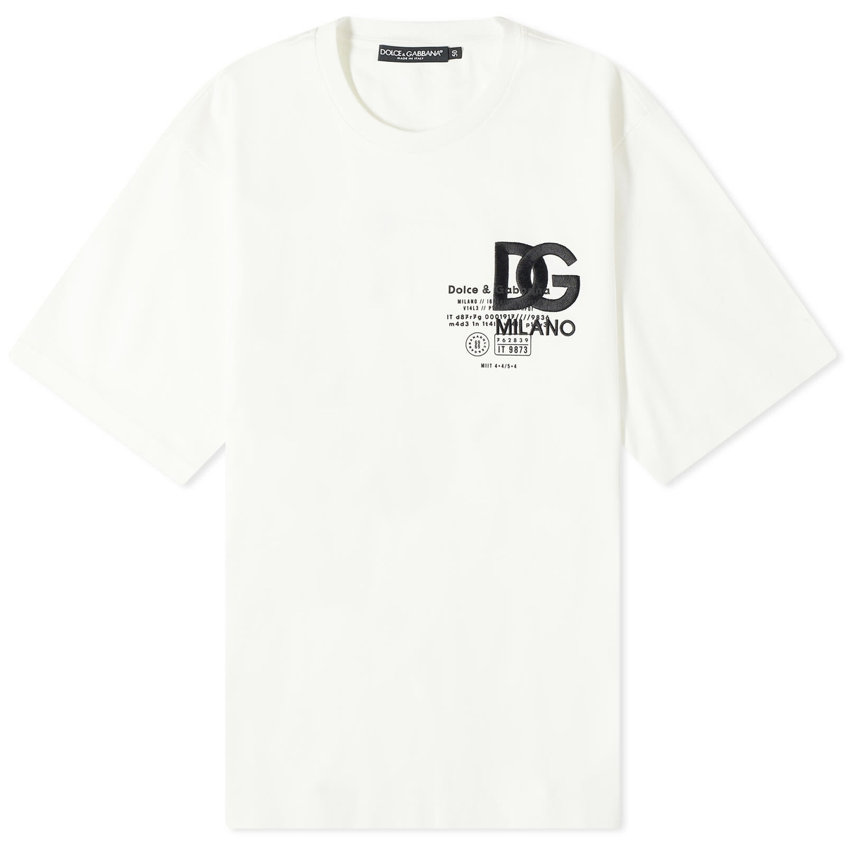 Dolce & Gabbana Men's Catwalk Embroided Logo T-Shirt in White Dolce ...