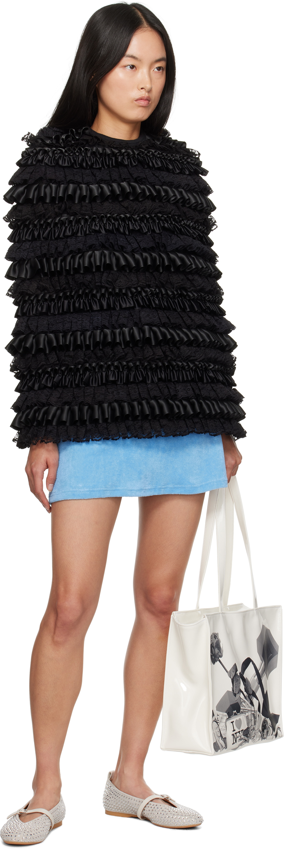 Ashley Williams Black Bow Cape Ashley Williams