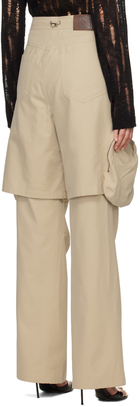 lesugiatelier Beige Layered Cargo Pants lesugiatelier