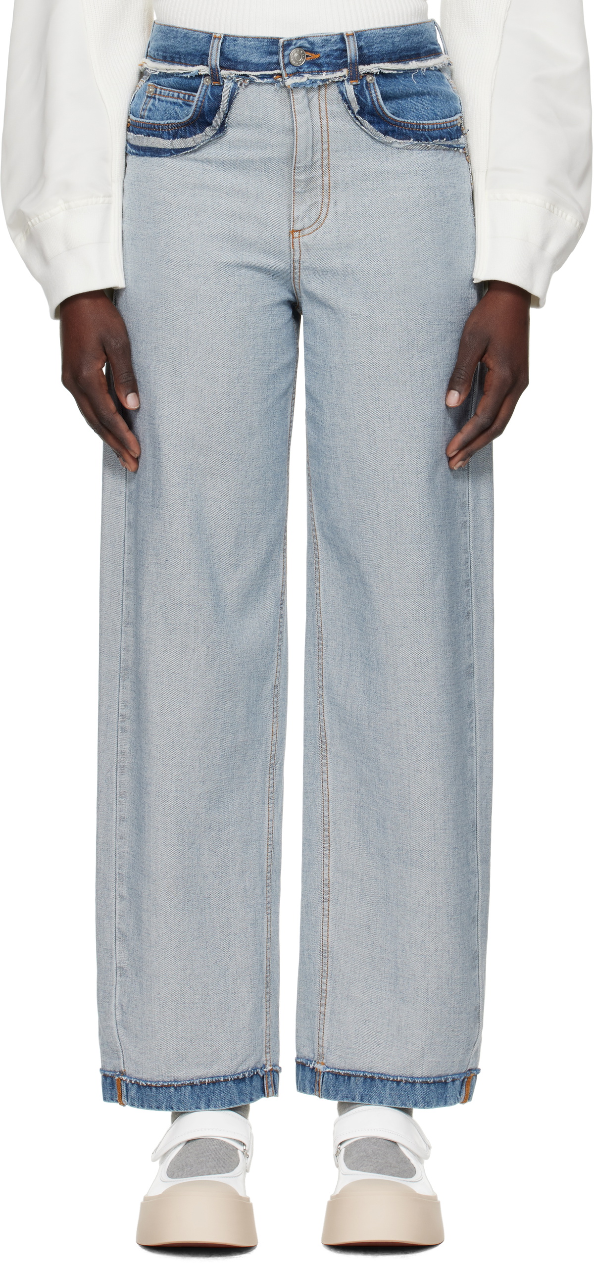 Marni Indigo Inside-Out Carrot-Fit Jeans Marni