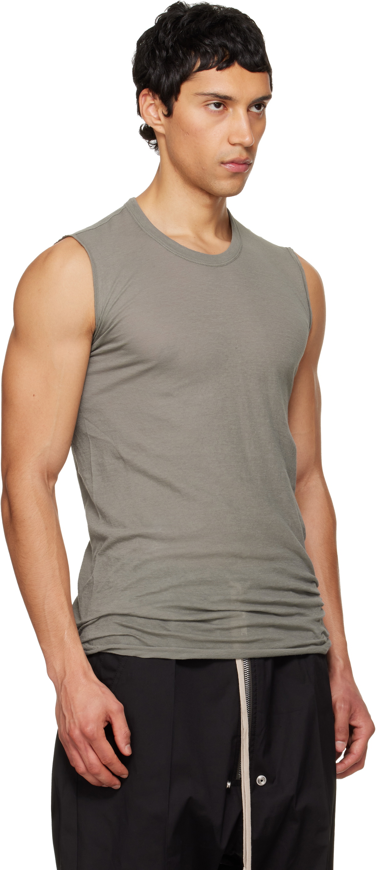 Rick Owens Gray Temple Basic SL Tank Top Rick Owens