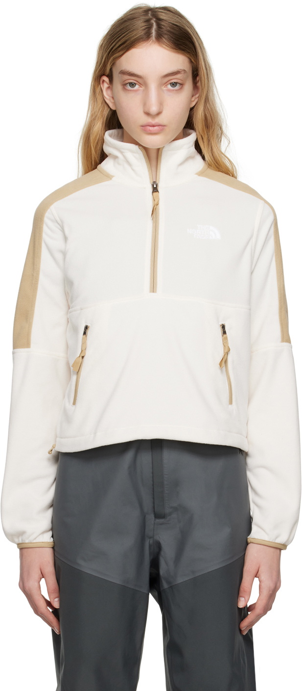 The North Face Off-White & Brown Half-Zip Jacket The North Face