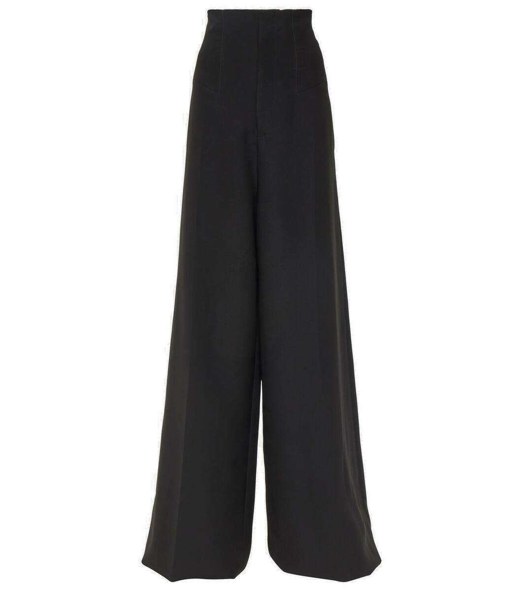 Mônot High-rise crêpe wide-leg pants Monot