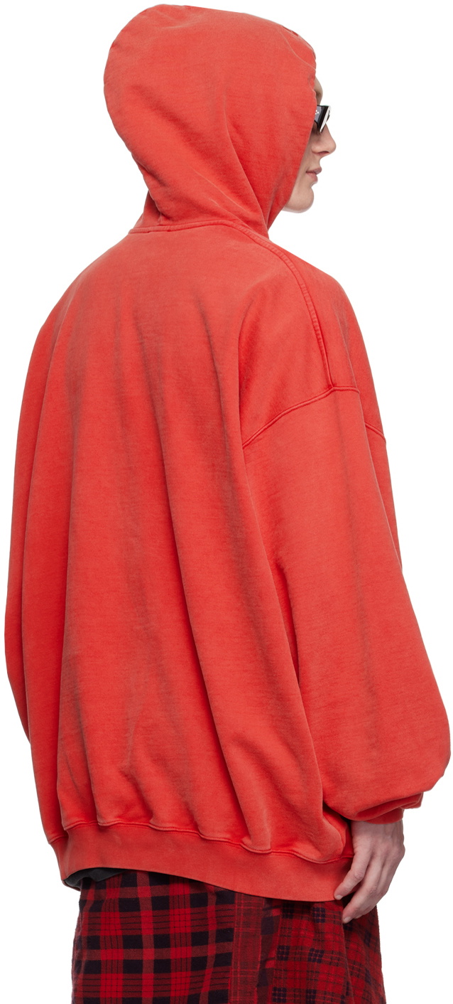 VETEMENTS Red Woven Label Hoodie Vetements