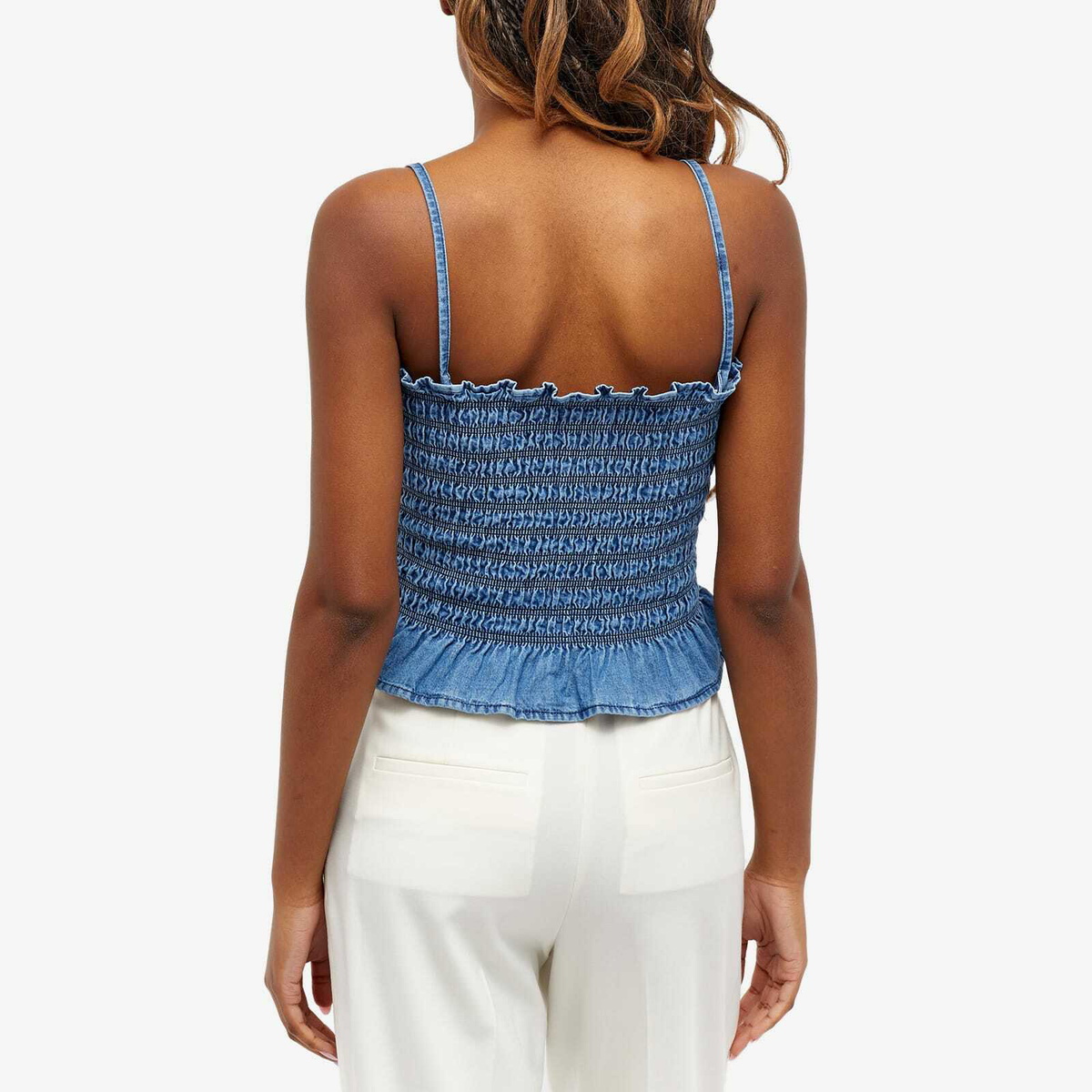 Isabel Marant Étoile Women's Daline Smoked Top in Light Blue Isabel ...