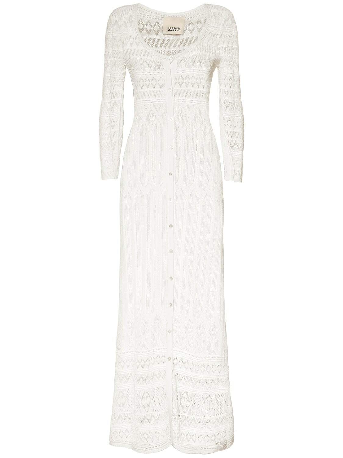 ISABEL MARANT - Atedy Cotton Crochet Long Dress Isabel Marant