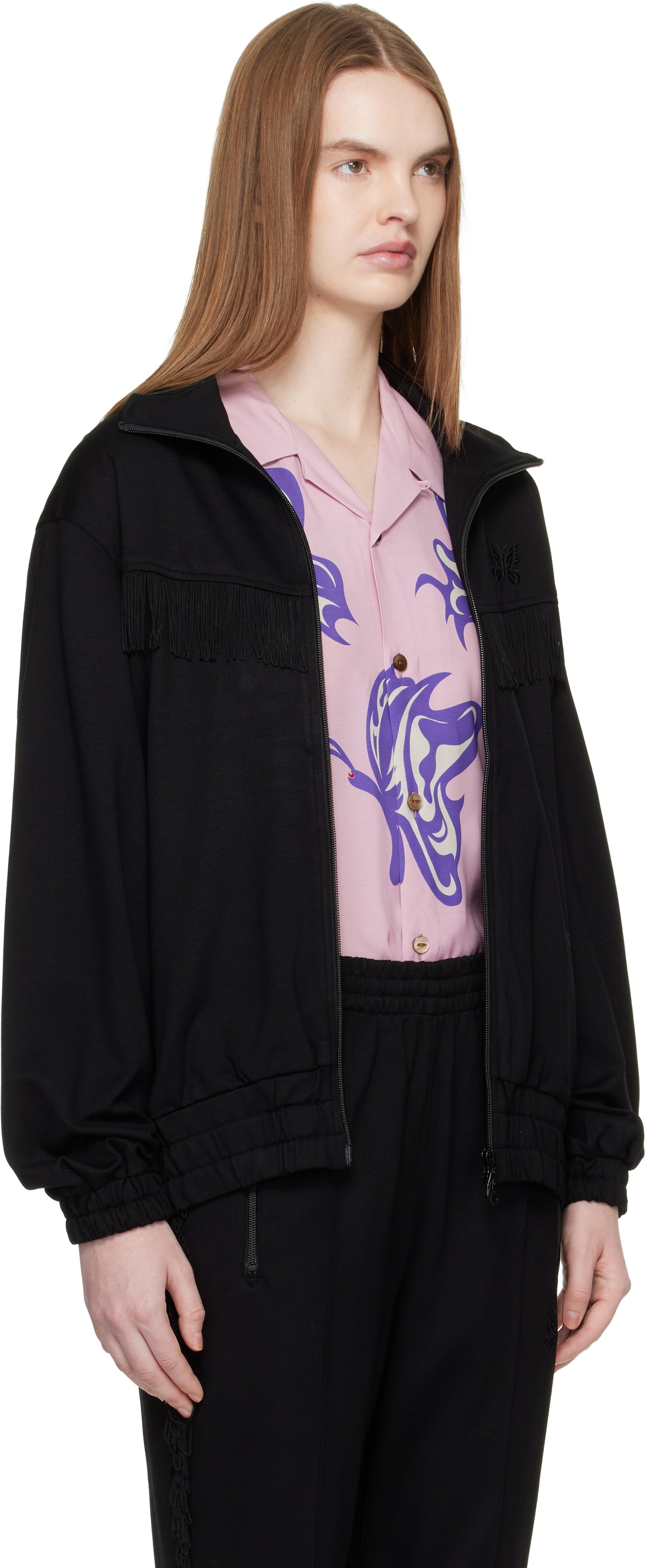 NEEDLES Black Fringe Track Jacket Needles