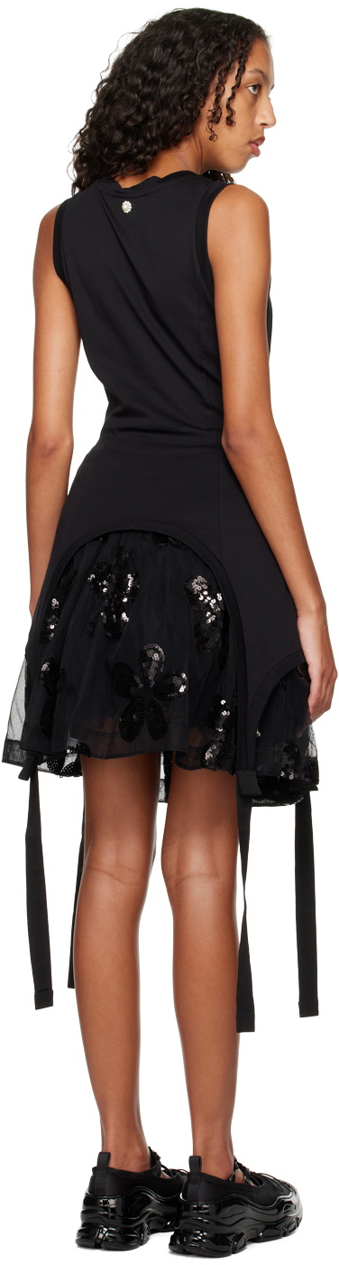 Simone Rocha Black Zip-Up Tank Top Simone Rocha