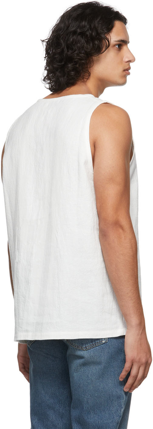 COMMAS White Linen Tank Top Commas
