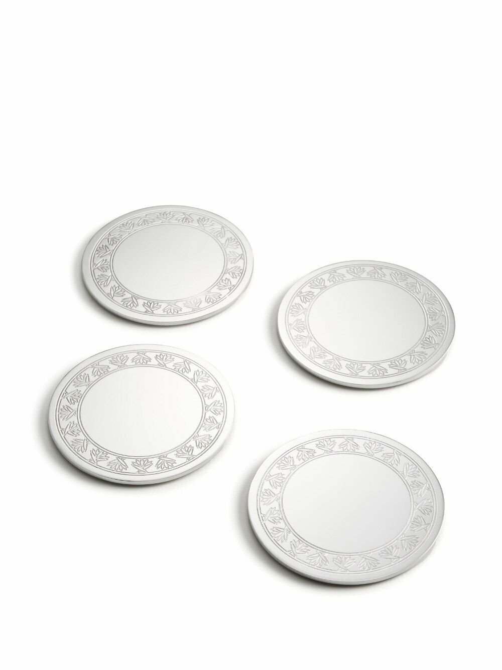 Soho Home Silver-Tone Rochester Engraved Coaster Set Soho Home