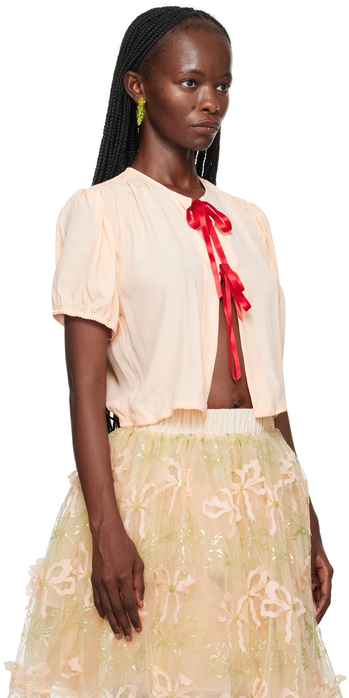Simone Rocha Pink Bow Blouse Simone Rocha