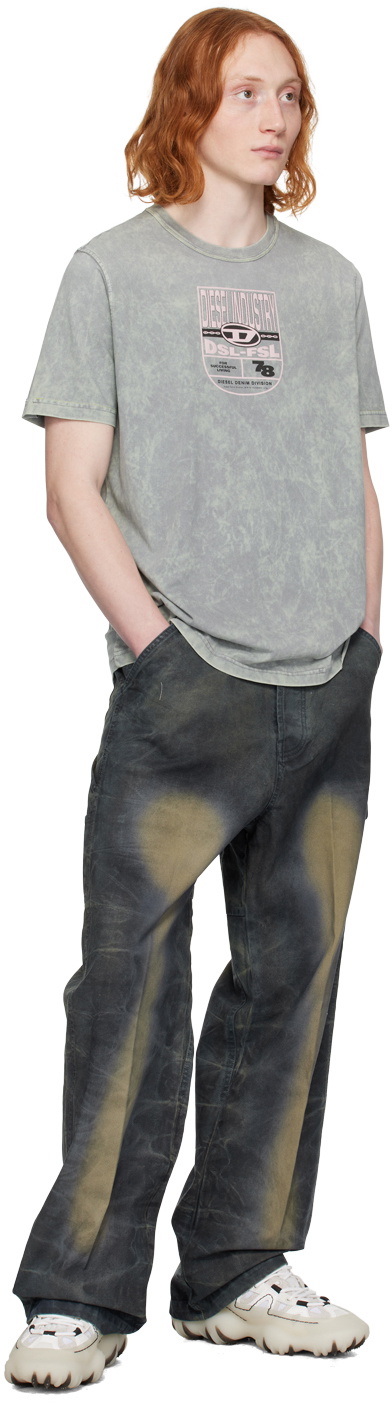 Diesel Gray T-Just-N17 T-Shirt Diesel