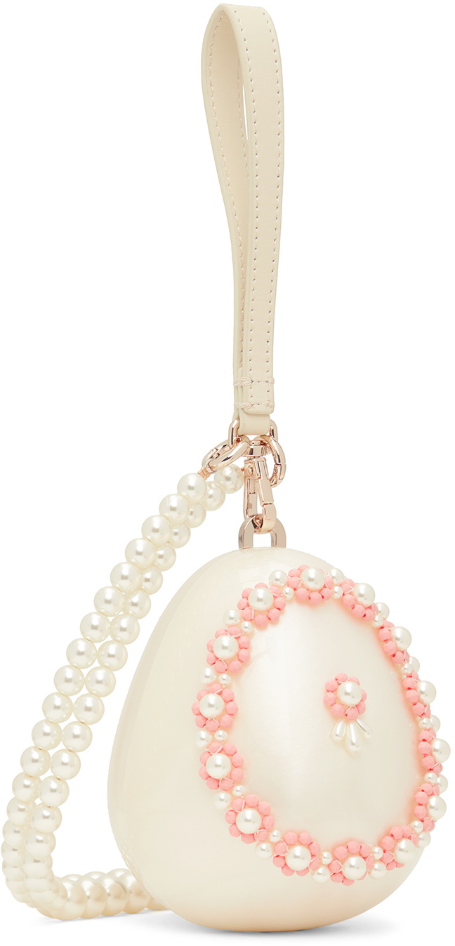 Simone Rocha Off-White Micro Embellished Egg Bag Simone Rocha
