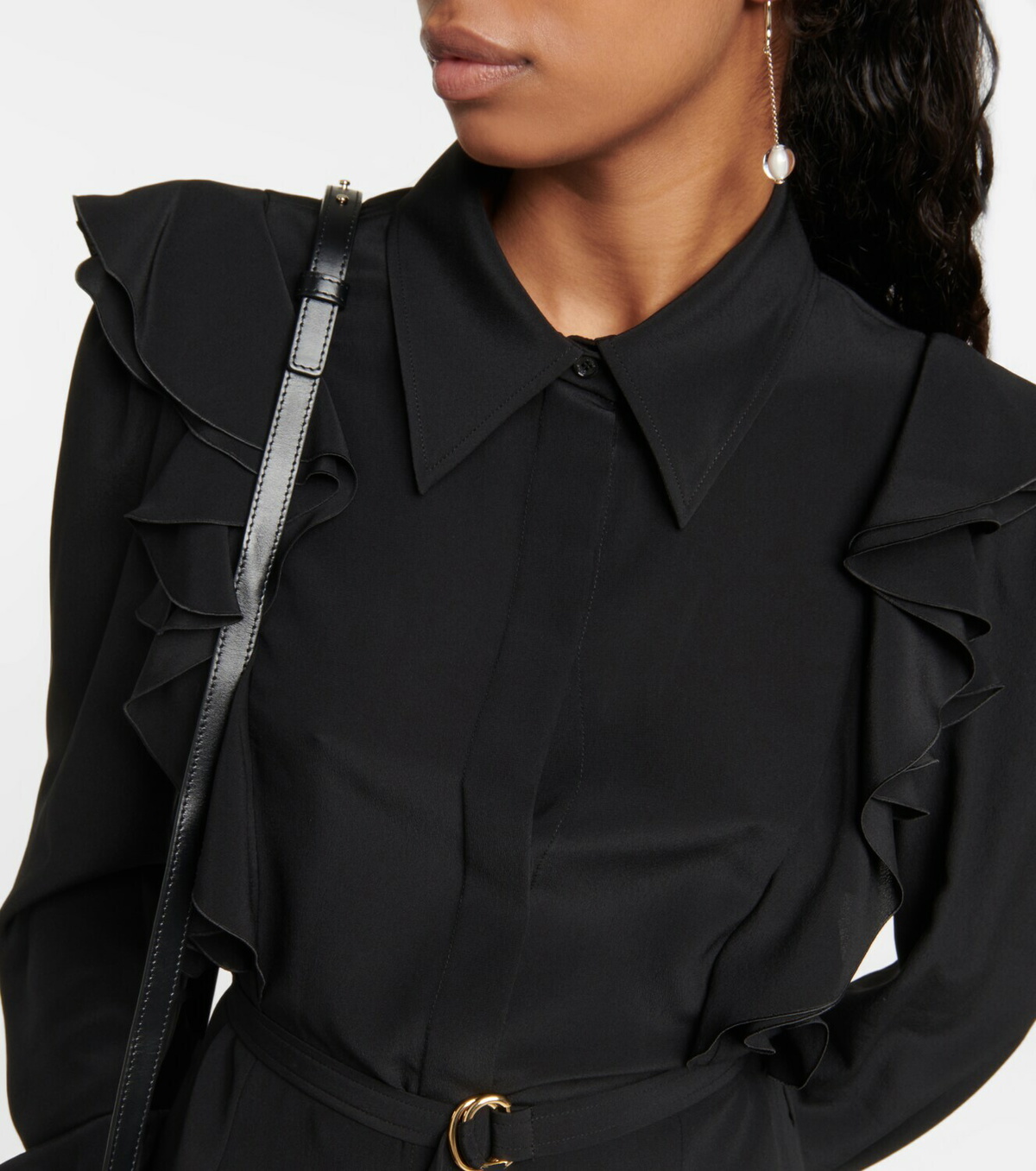Chloe - Ruffled silk shirt dress Chloe
