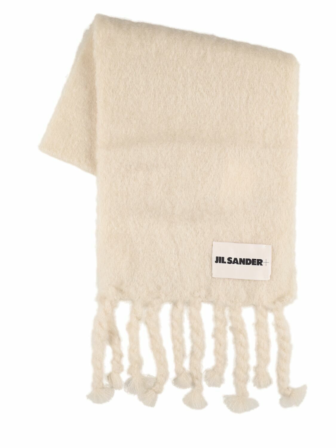 JIL SANDER Logo Label Mohair Scarf Jil Sander