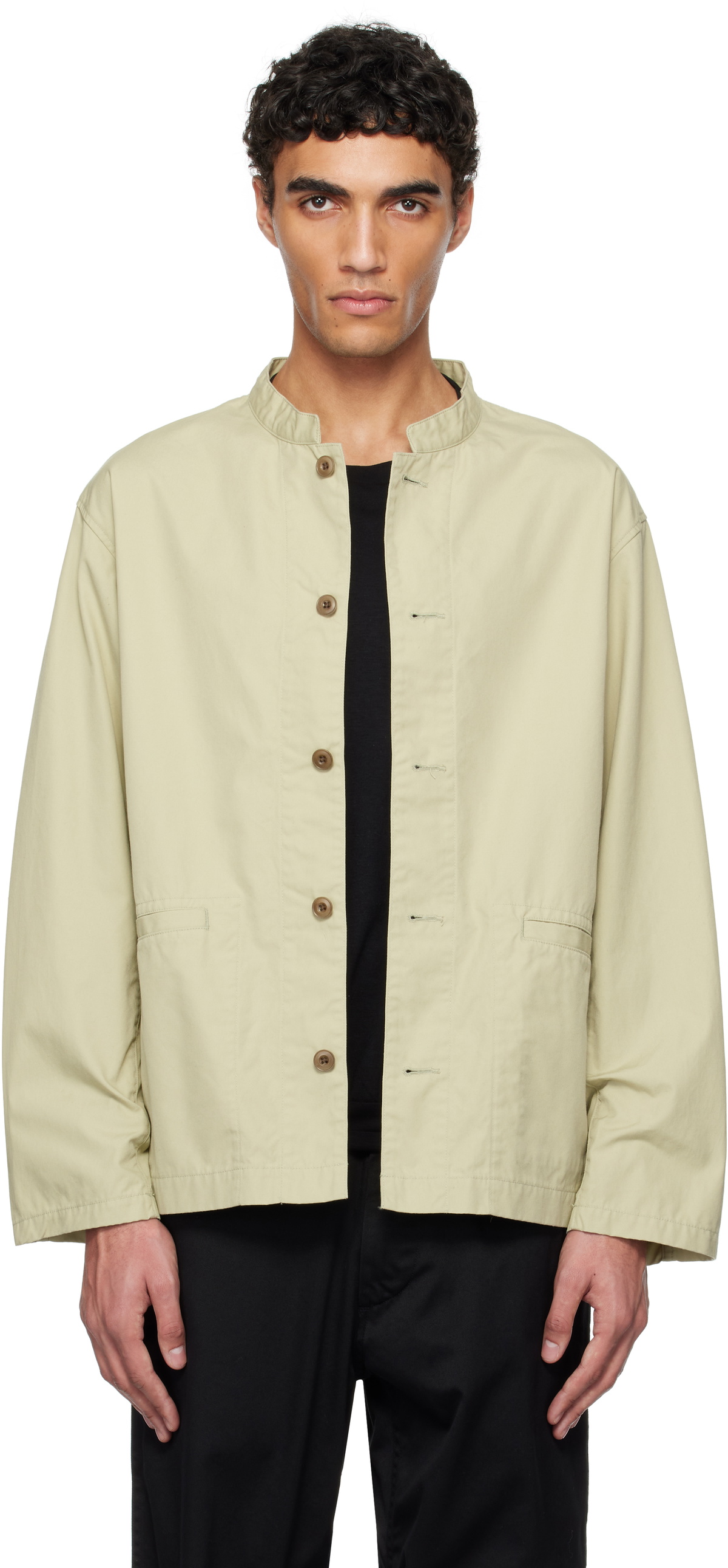 nanamica Green Band Collar Shirt Jacket Nanamica