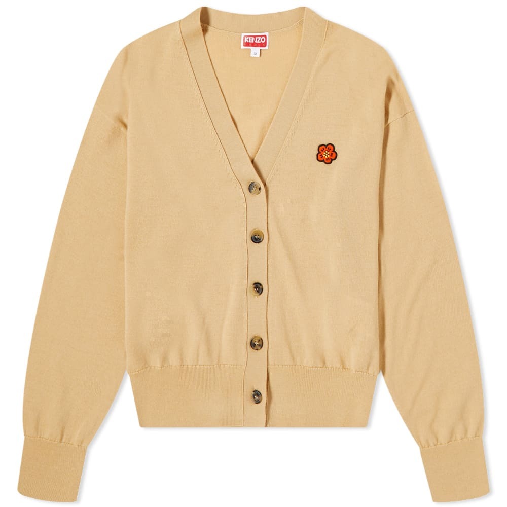 Kenzo Women's Crest Logo Cardigan in Beige Kenzo