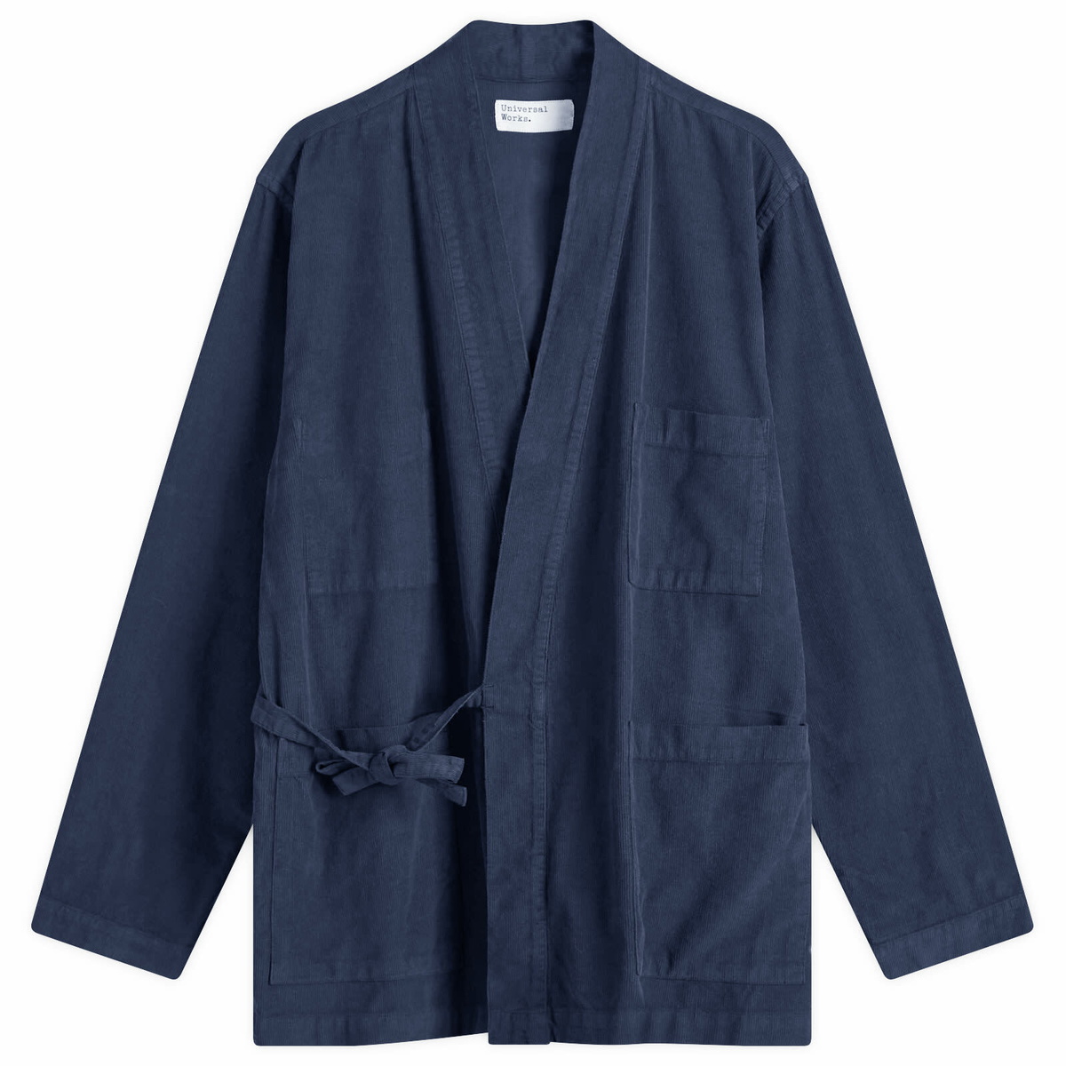 Universal Works Men's Fine Cord Kyoto Work Jacket in Navy Universal Works