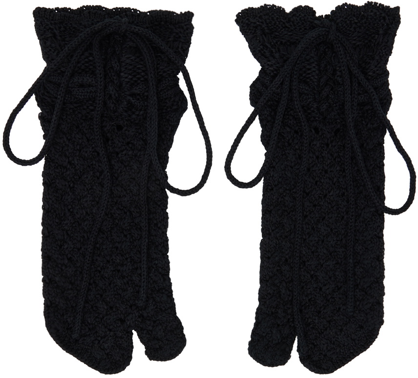 Mame Kurogouchi Black Tabi Socks Mame Kurogouchi