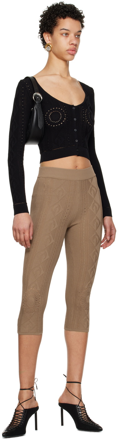 Marine Serre Black Pointelle Cardigan Marine Serre