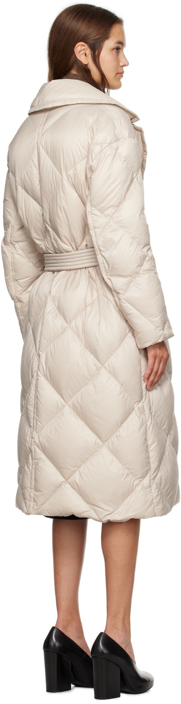Max Mara Beige Belted Down Coat Max Mara