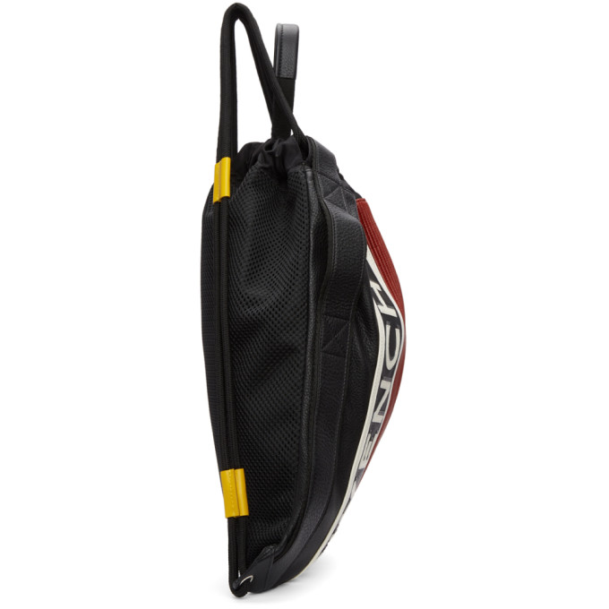 Givenchy Black and Red MC3 Drawstring Backpack Givenchy