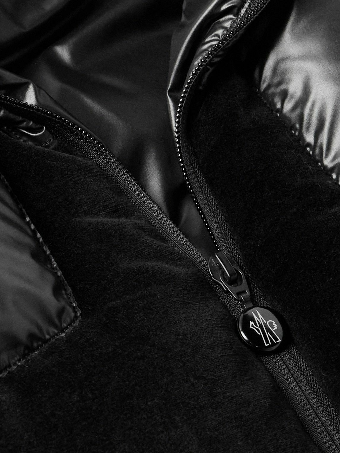 Moncler - Batman Solander Velvet-Trimmed Quilted Shell Down Hooded ...