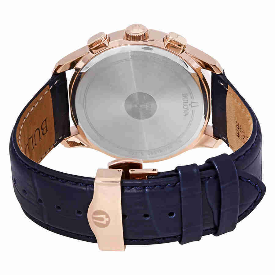 Bulova Classic Chronograph Blue Dial Mens Watch 97B170 Bulova