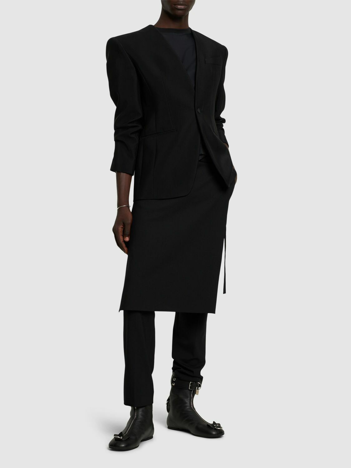 MUGLER - Viscose & Wool Blazer Mugler