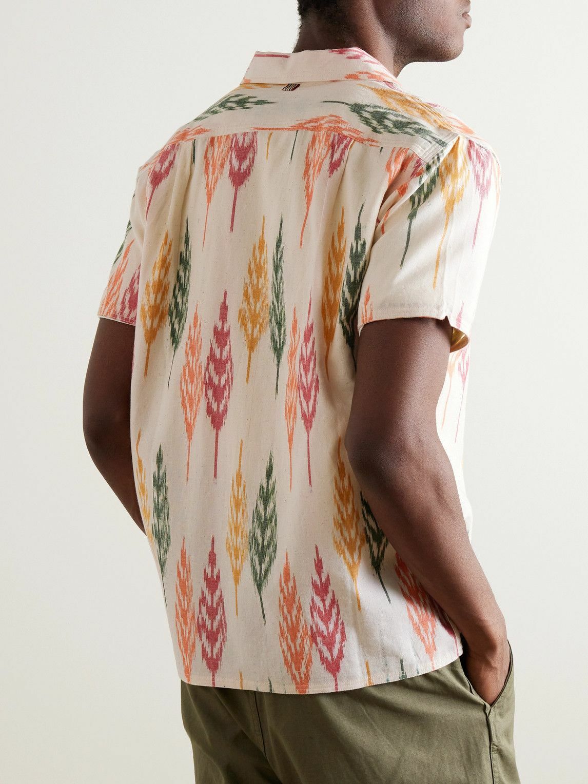 Kardo - Chintan Convertible-Collar Cotton-Jacquard Shirt - Pink Kardo