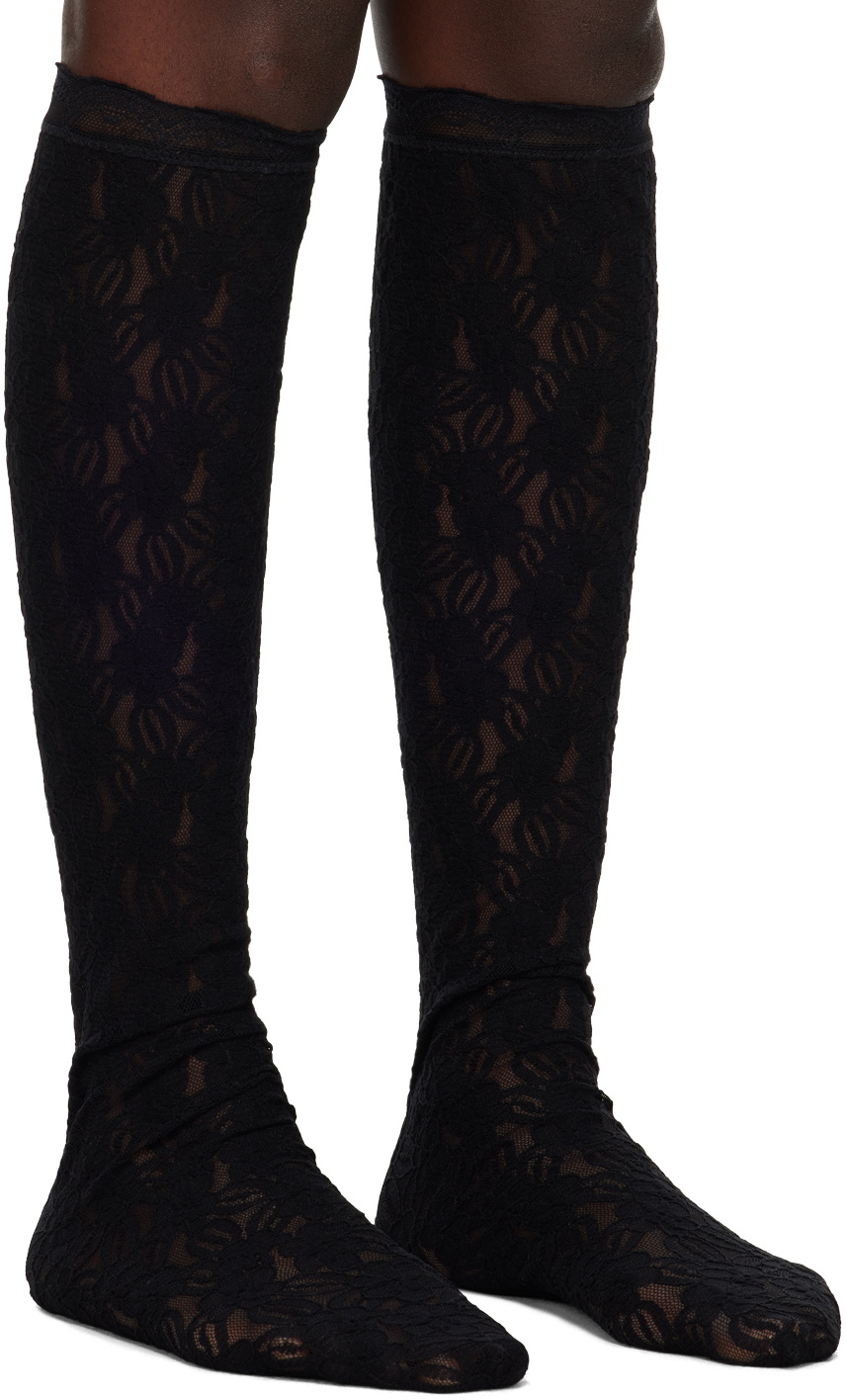 Anna Sui Black Lace Socks Anna Sui