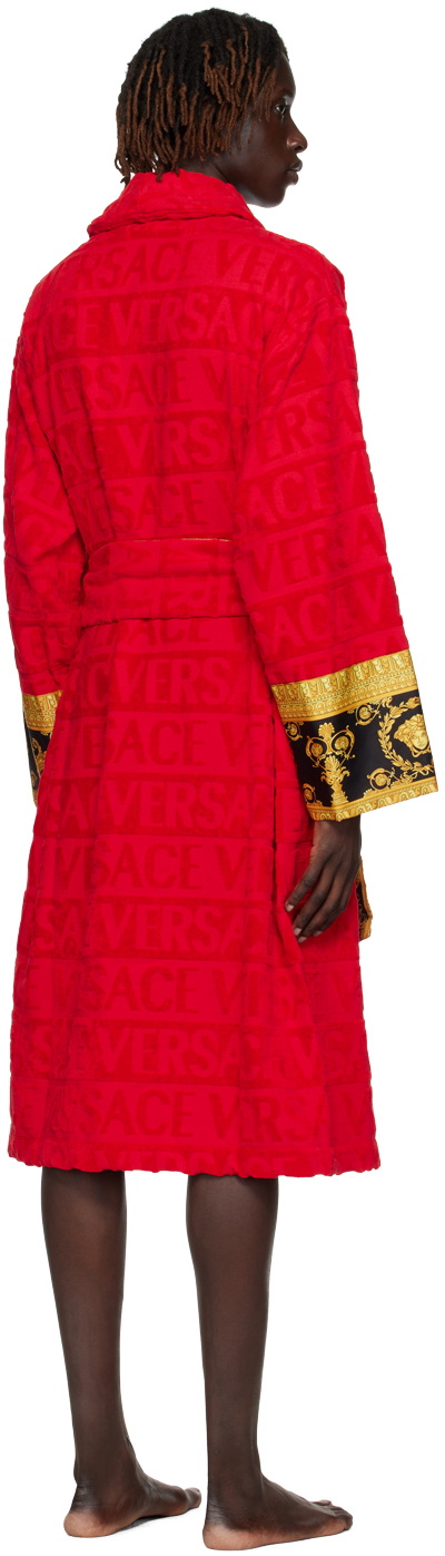 Versace Underwear Red 'I Heart Baroque' Robe Versace Underwear