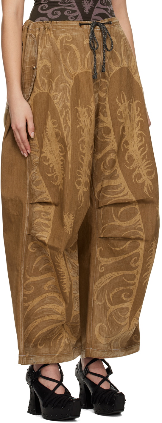Anna Castellano SSENSE Exclusive Brown Hearts Jeans