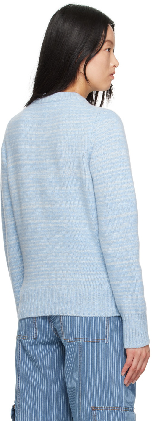 GANNI Blue Jacquard Sweater GANNI