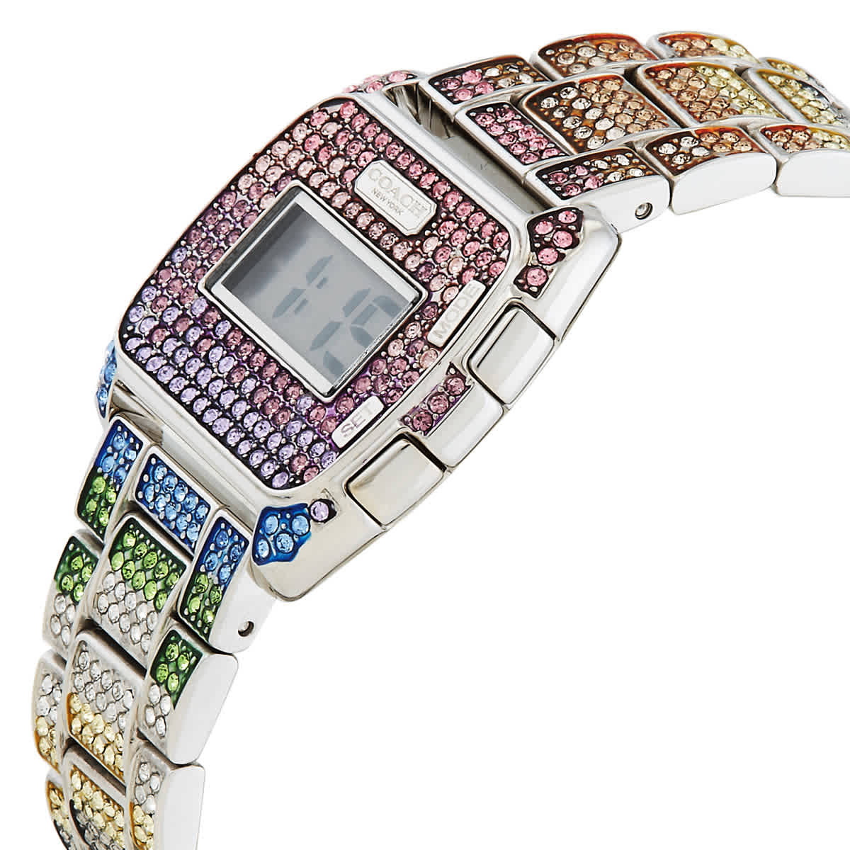 Coach Darcy Rainbow Crystal Accent Quartz Digital Ladies Watch 14504133 ...