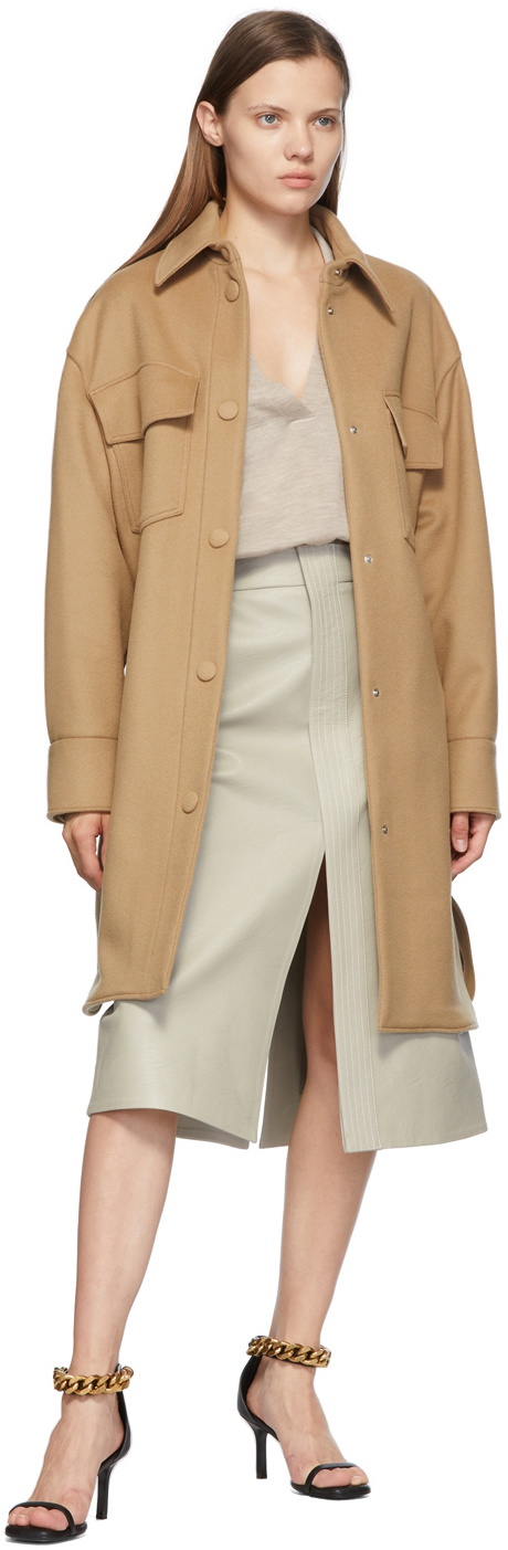 Stella McCartney Tan Wool Kerry Coat Stella McCartney