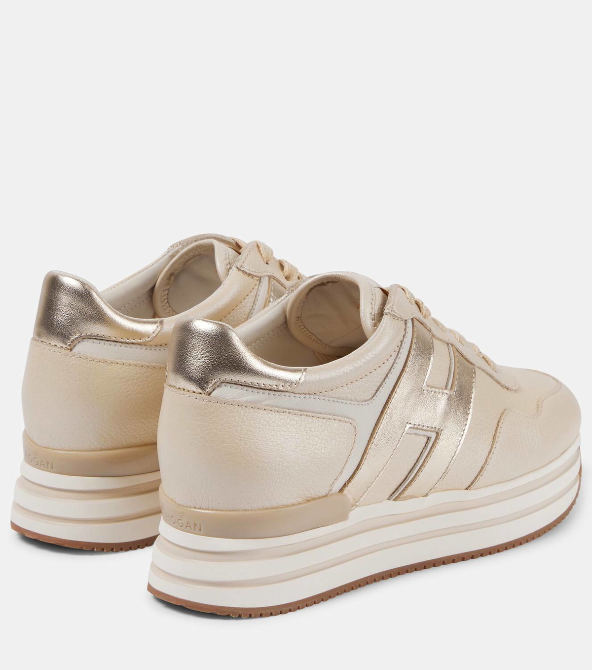 Hogan Midi H222 leather platform sneakers Hogan