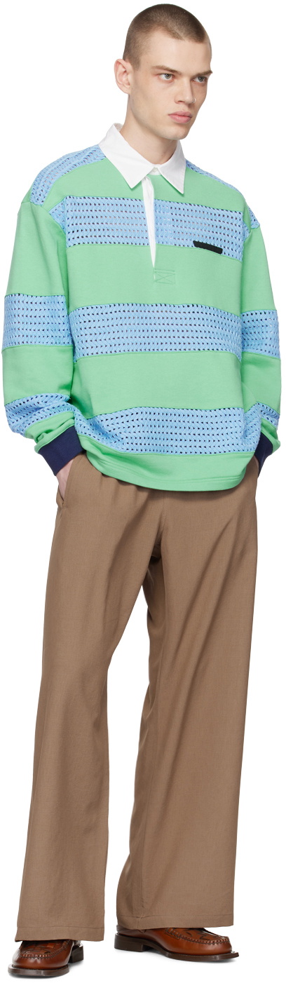 VIKTOR & ROLF MISTER MISTER Blue & Green Paneled Polo