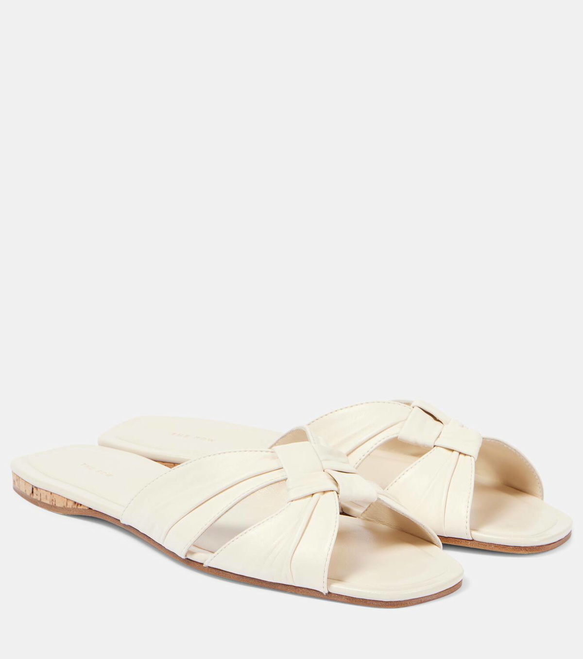 The Row Soft Knot leather slides The Row