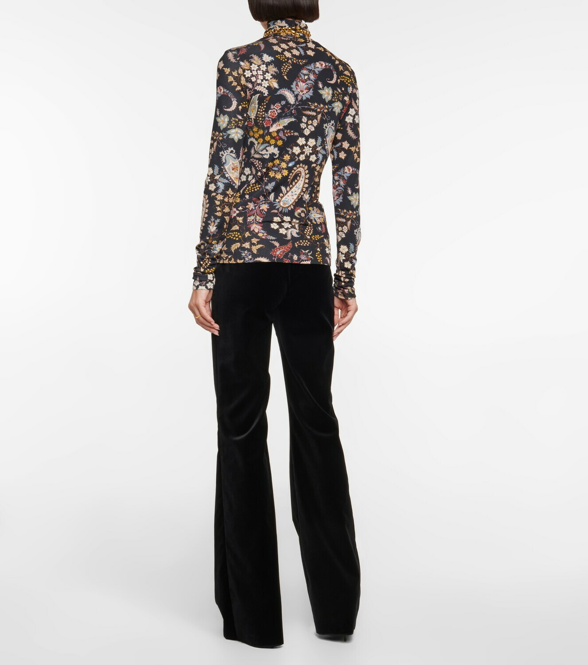 Etro - Paisley high-neck jersey top Etro