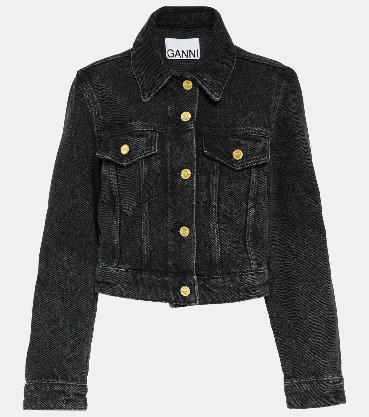 Ganni Cropped denim jacket GANNI