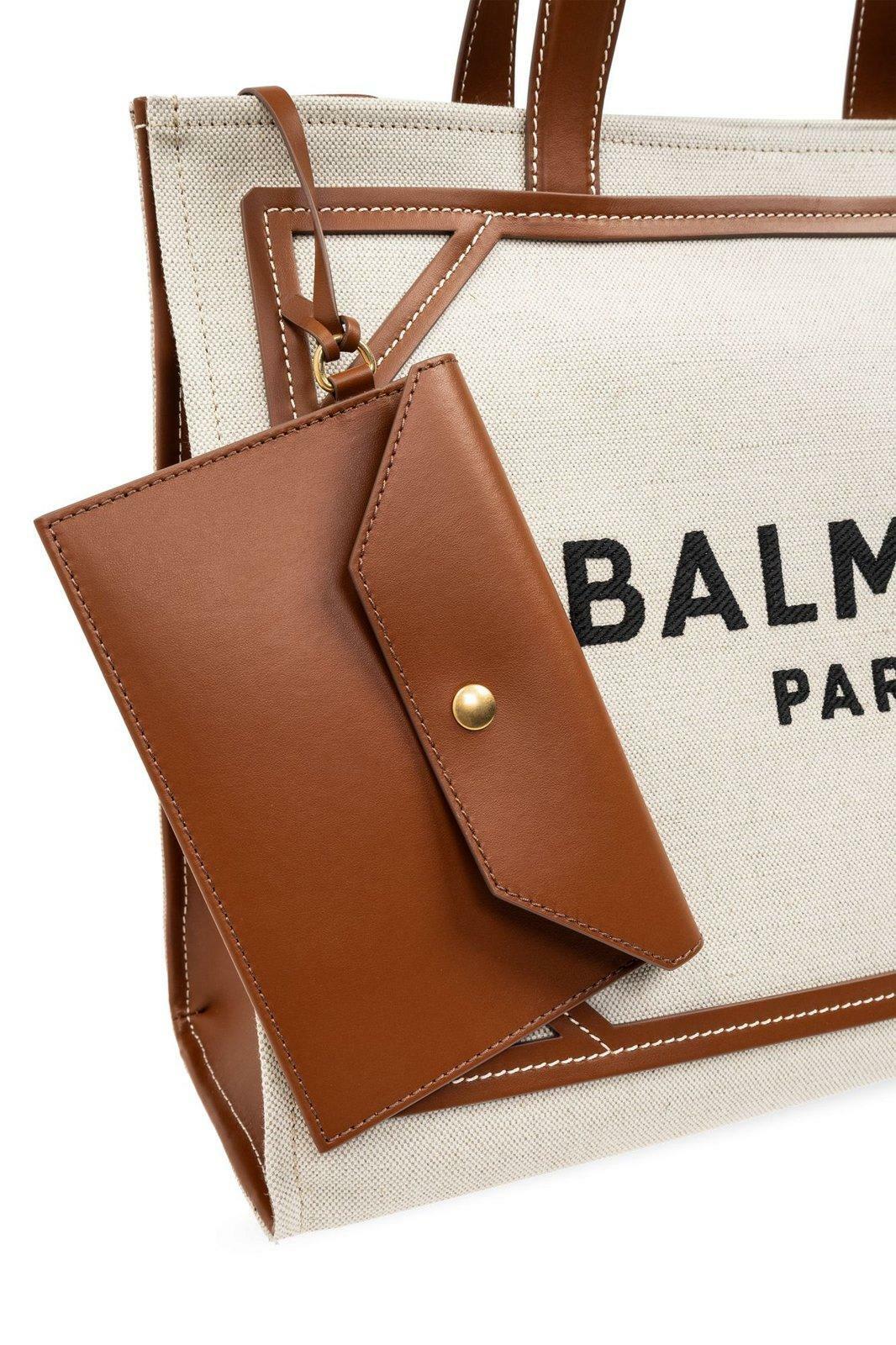 Balmain B-army Logo-embroidered Top Handle Bag Balmain